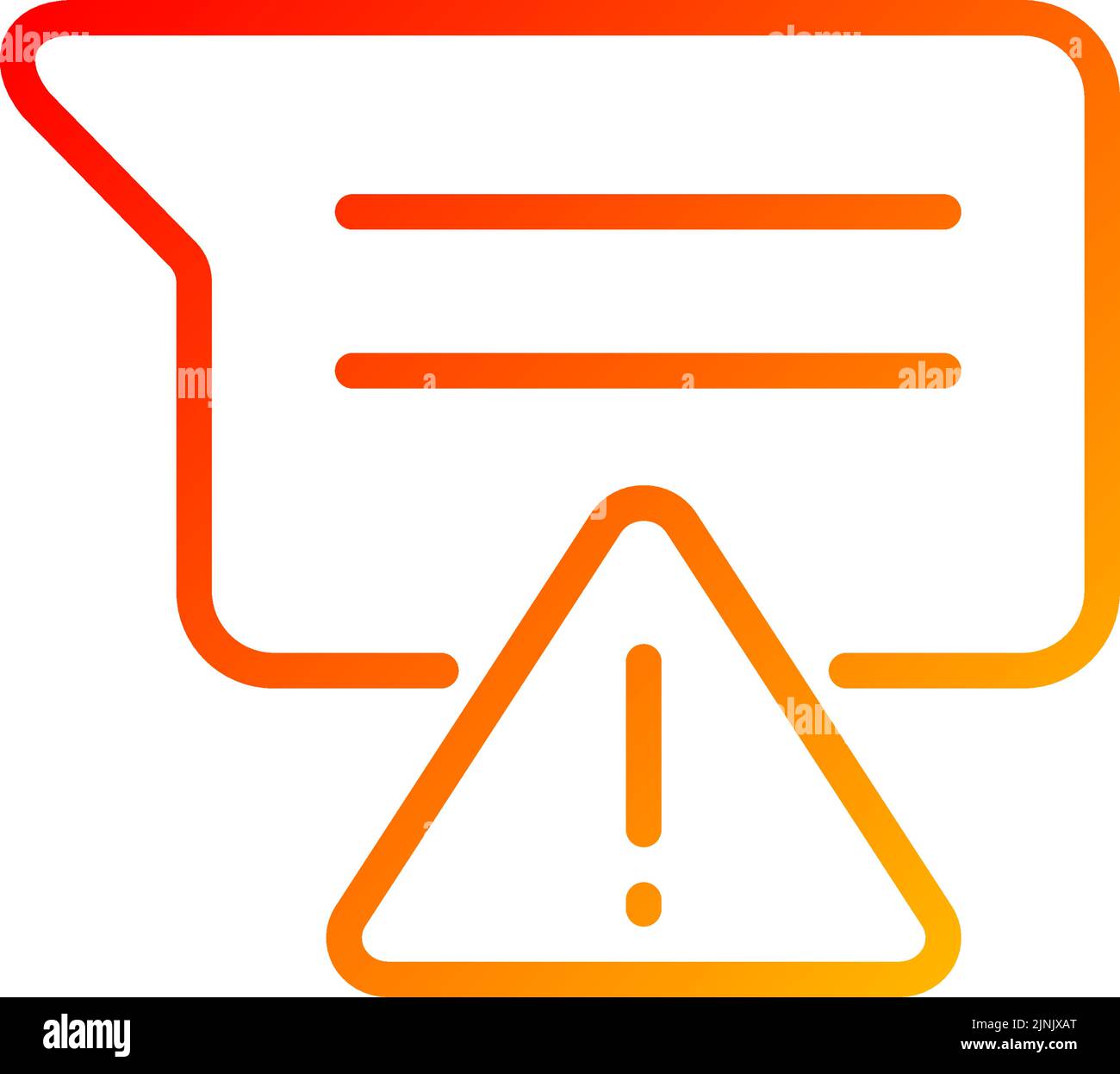Message is not sent pixel perfect gradient linear vector icon Stock ...