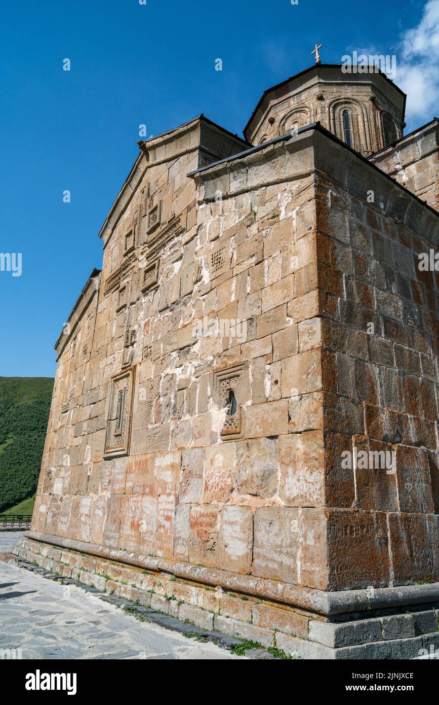 Gergeti Trinity Church in Northern Georgia Stock Photo - Alamy