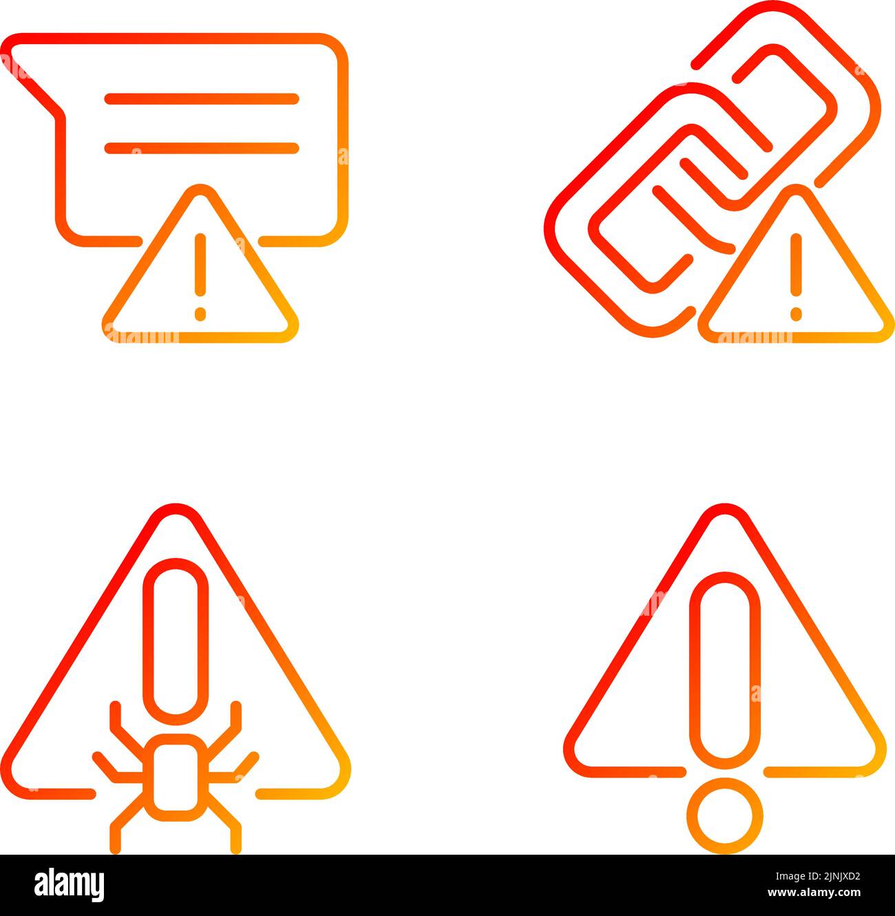 Computer problems pixel perfect gradient linear vector icons set Stock Vector Image & Art - Alamy