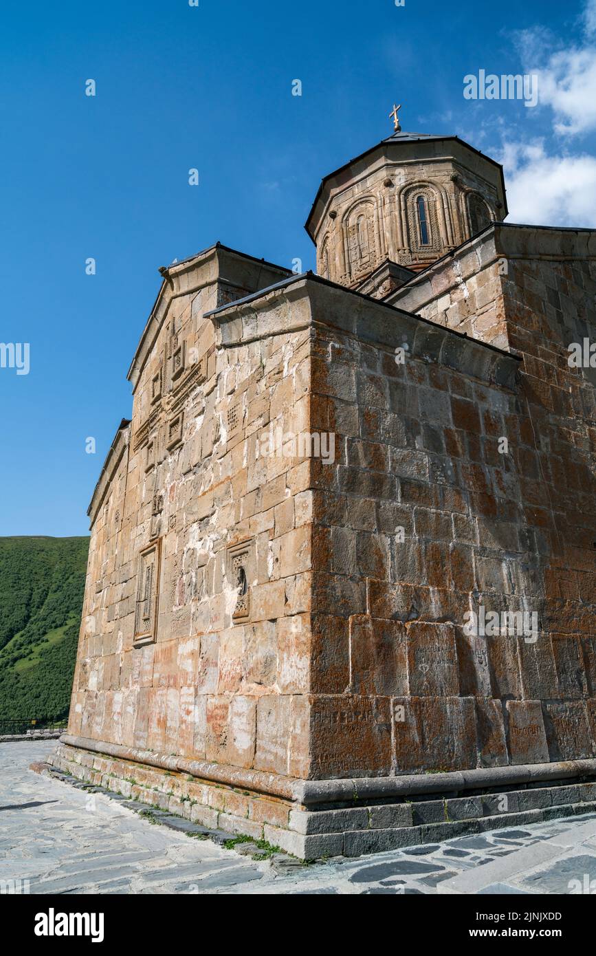 Gergeti Trinity Church in Northern Georgia Stock Photo - Alamy