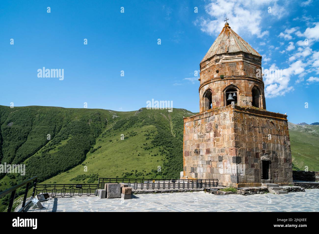 Gergeti Trinity Church in Northern Georgia Stock Photo - Alamy