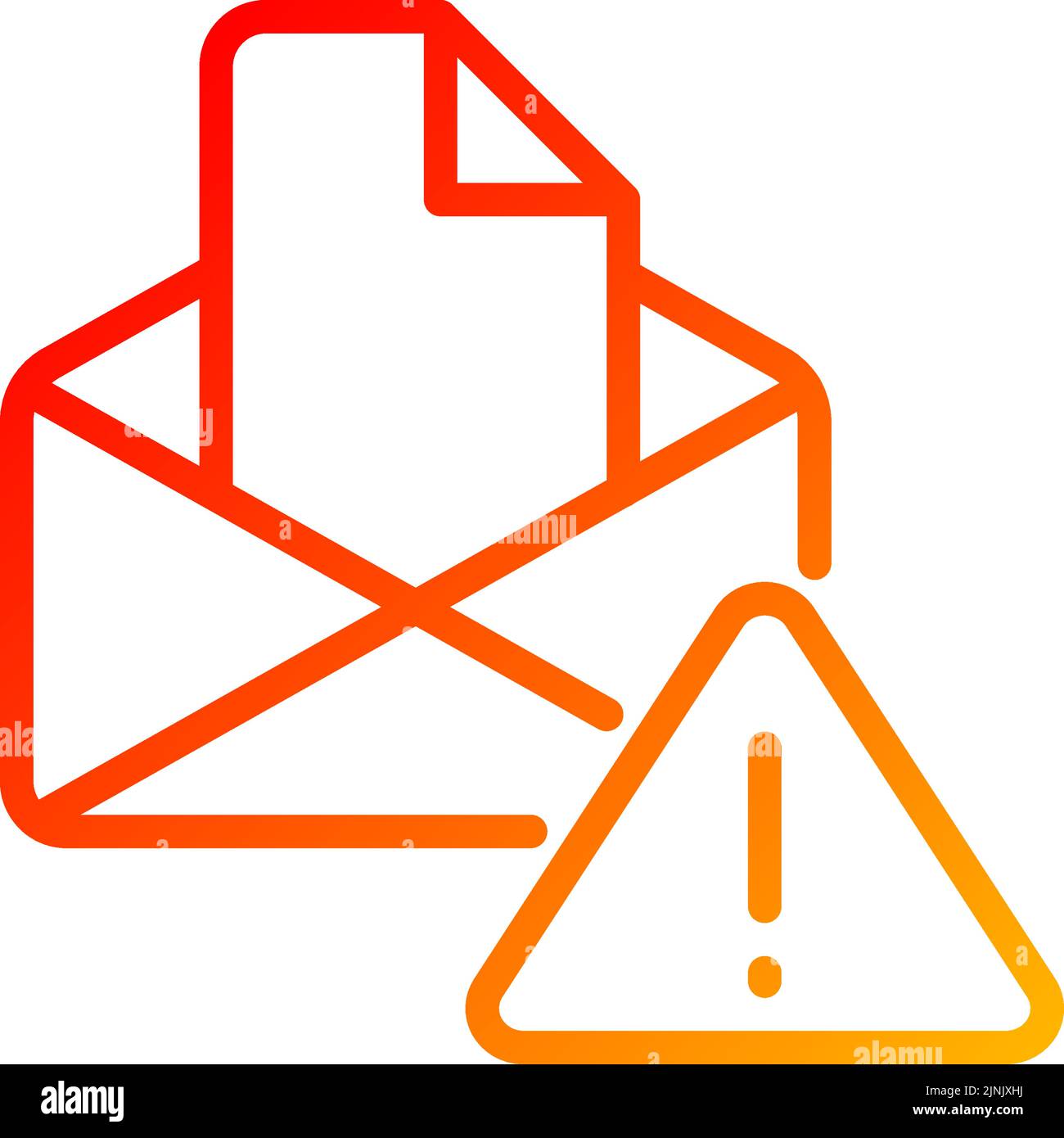 Email warning pixel perfect gradient linear vector icon Stock Vector ... Email warning pixel perfect gradient linear vector icon Stock Vector ...
