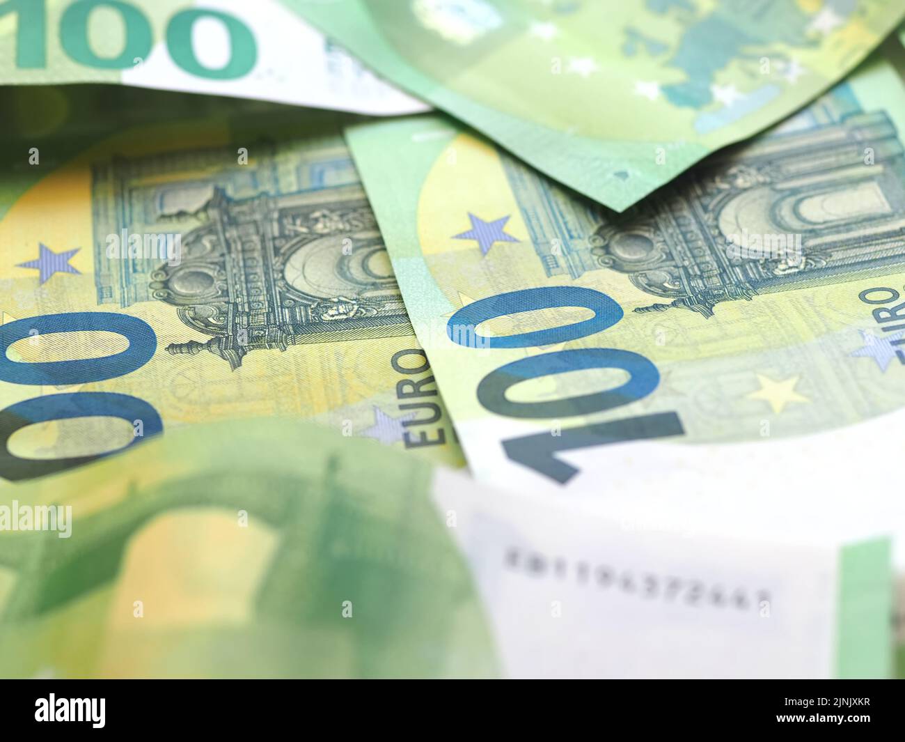 100 and 50 euro banknotes on a table Stock Photo - Alamy