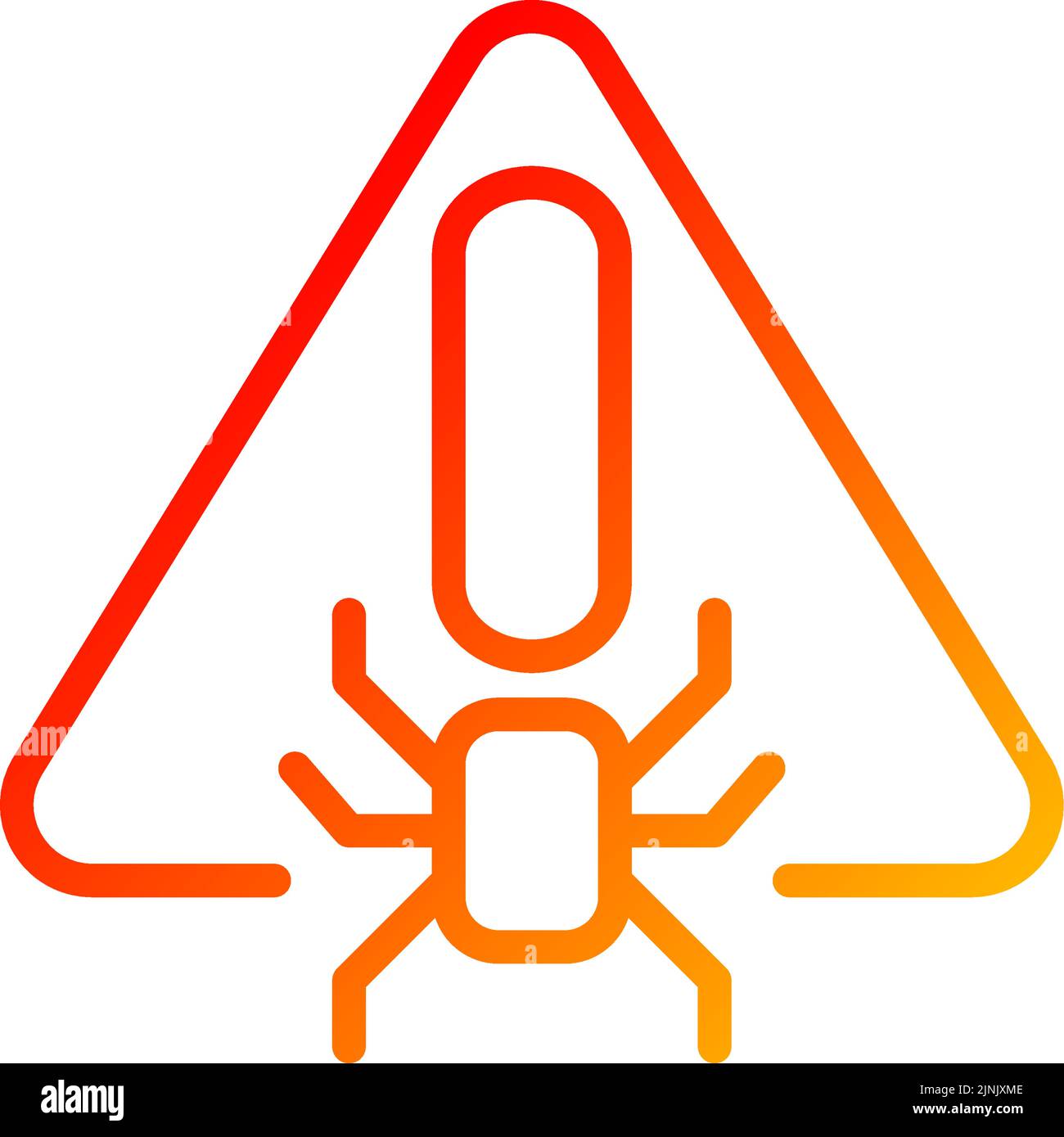 Virus warning pixel perfect gradient linear vector icon Stock Vector Image & Art - Alamy