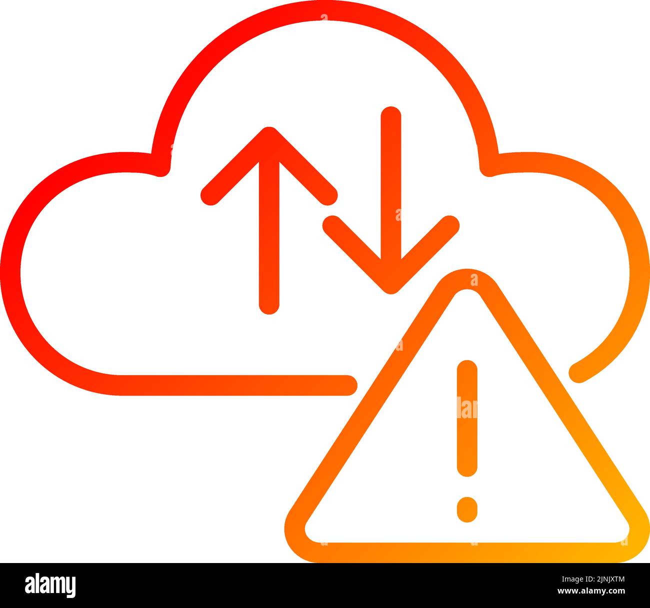 Cloud error pixel perfect gradient linear vector icon Stock Vector ...