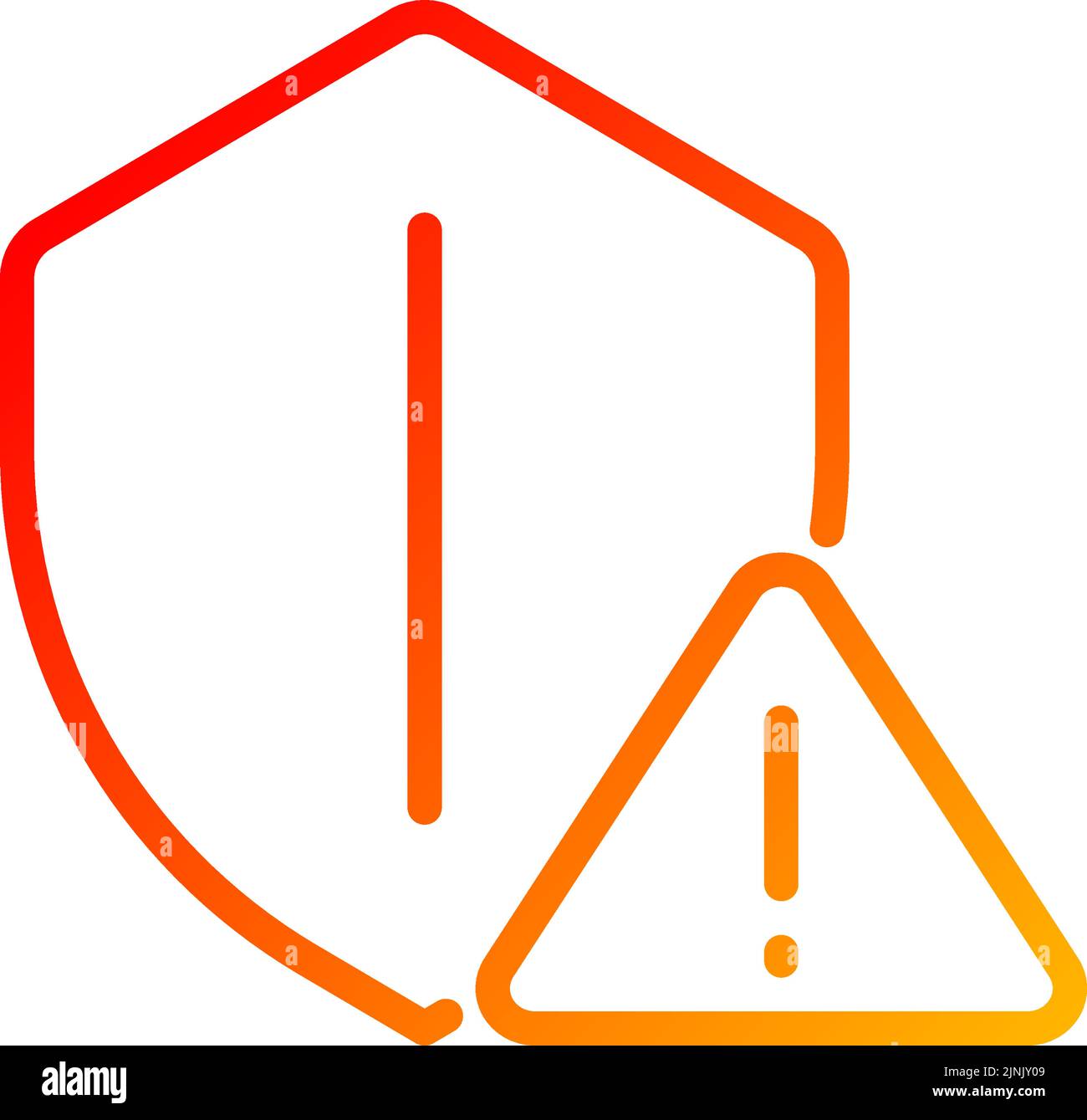 Safety Warning Pixel Perfect Gradient Linear Vector Icon Stock Vector Image And Art Alamy