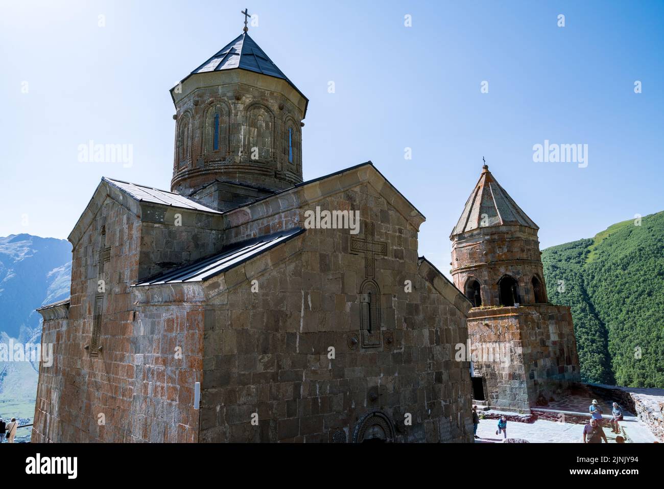Gergeti Trinity Church in Northern Georgia Stock Photo - Alamy