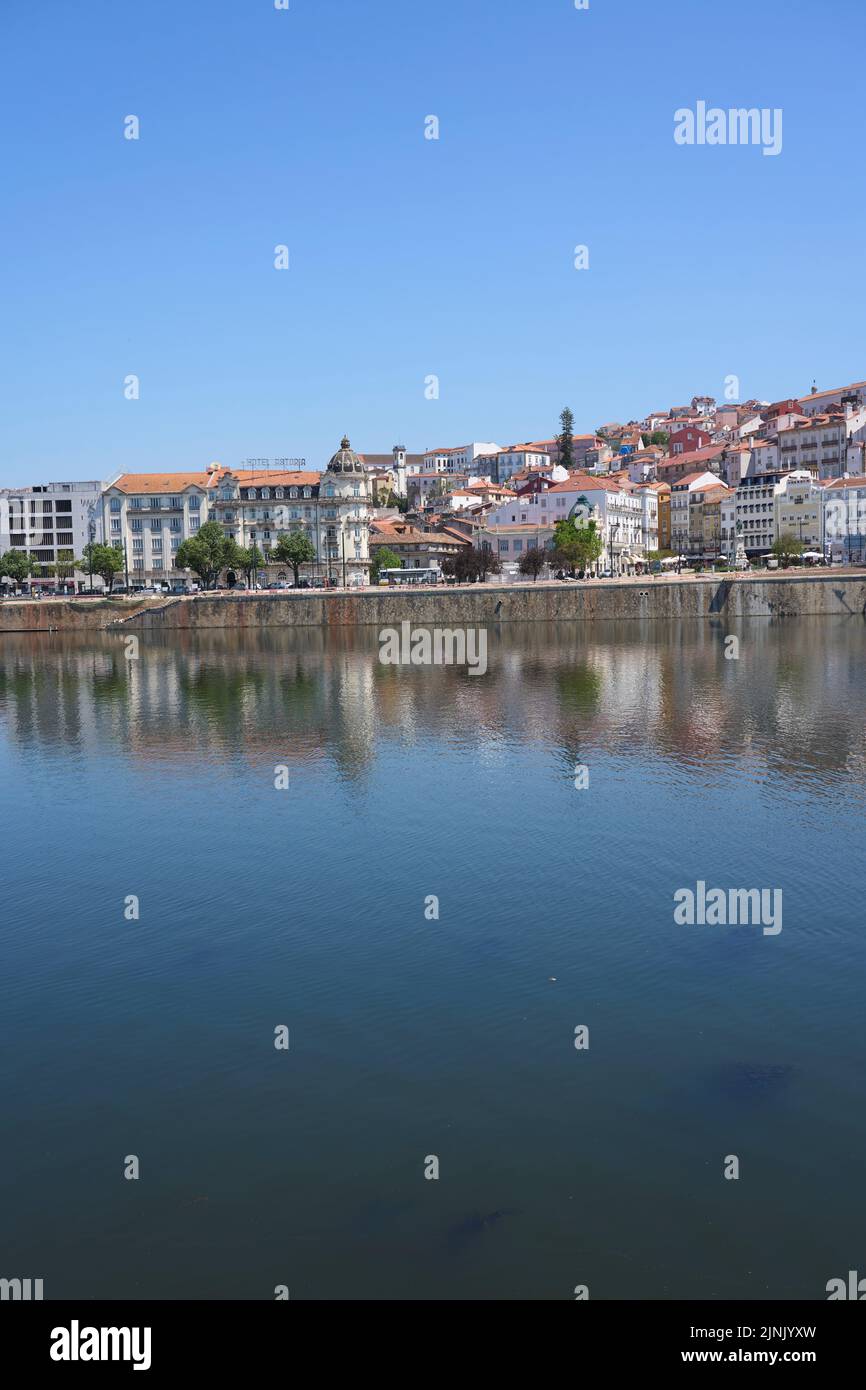 Scenery of Coimbra city and Mondego river at central district in ...