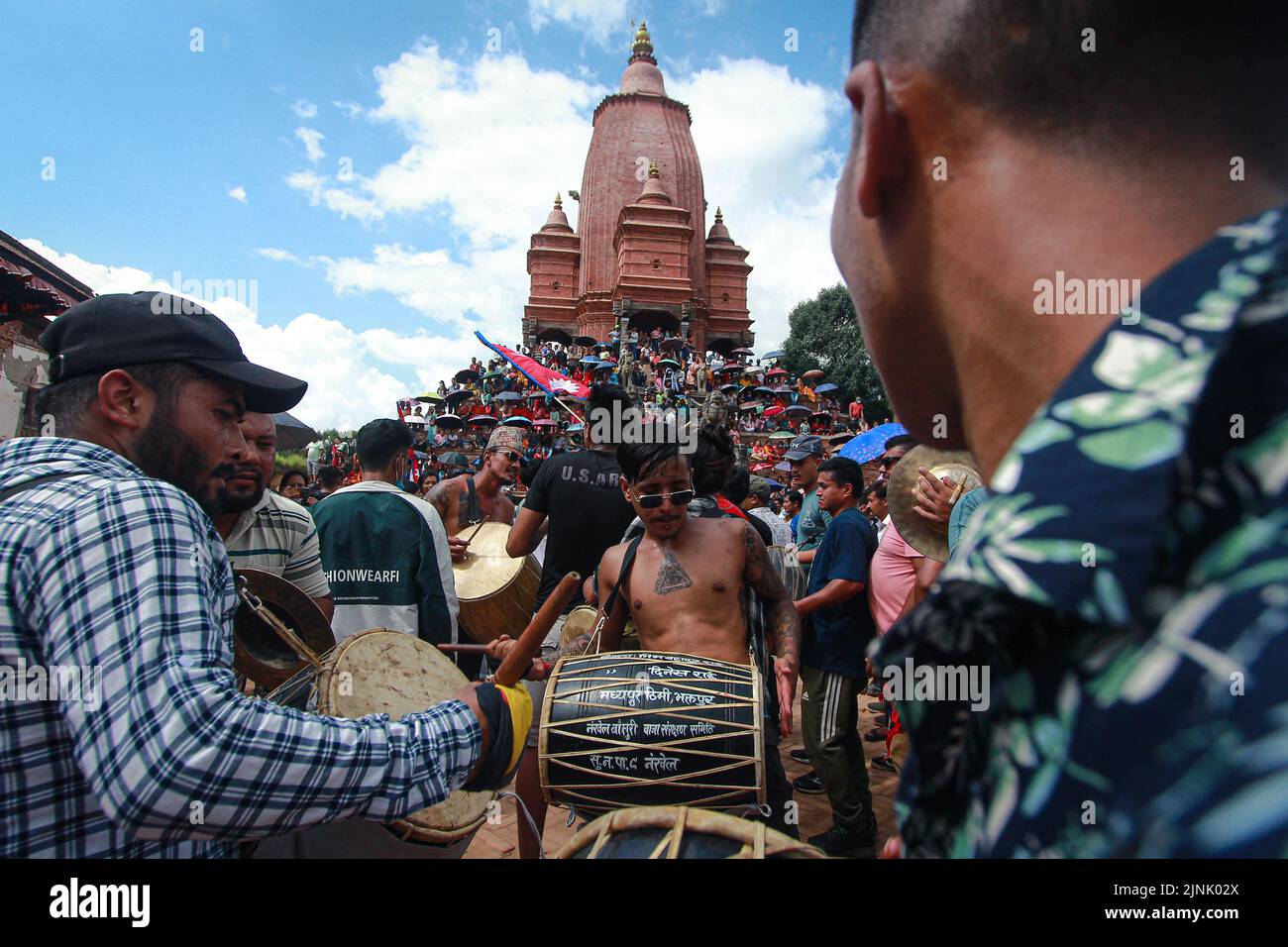Bhaktapur, Bagmati, Nepal. 12th Aug, 2022. Local from Bhaktapur ...
