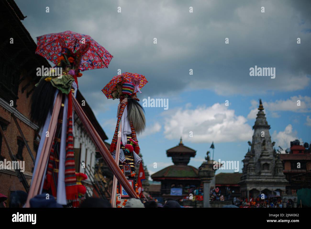 Bhaktapur, Bagmati, Nepal. 12th Aug, 2022. Local from Bhaktapur ...
