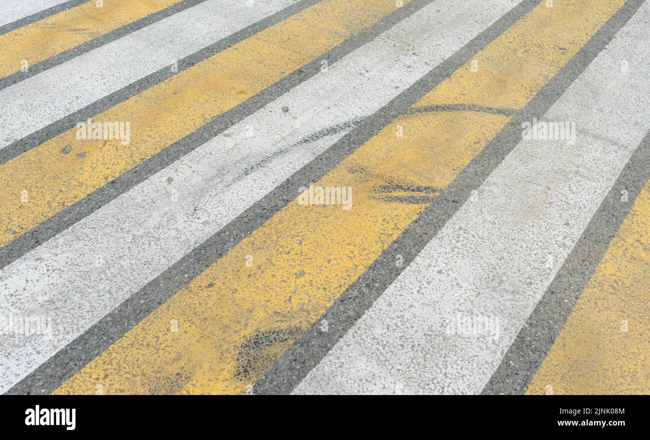 Crosswalk on the road Pedestrian pathway on a street crossing Stock ...