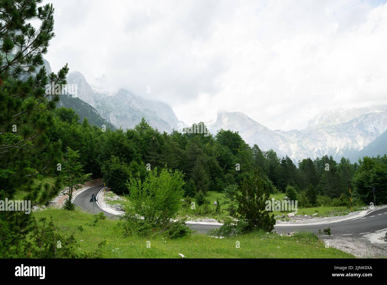 Scenic nature view of Albanian nature. Alpin environment background ...