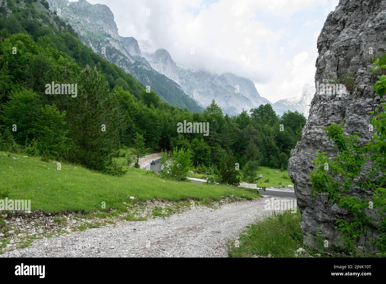Scenic nature view of Albanian nature. Alpin environment background ...