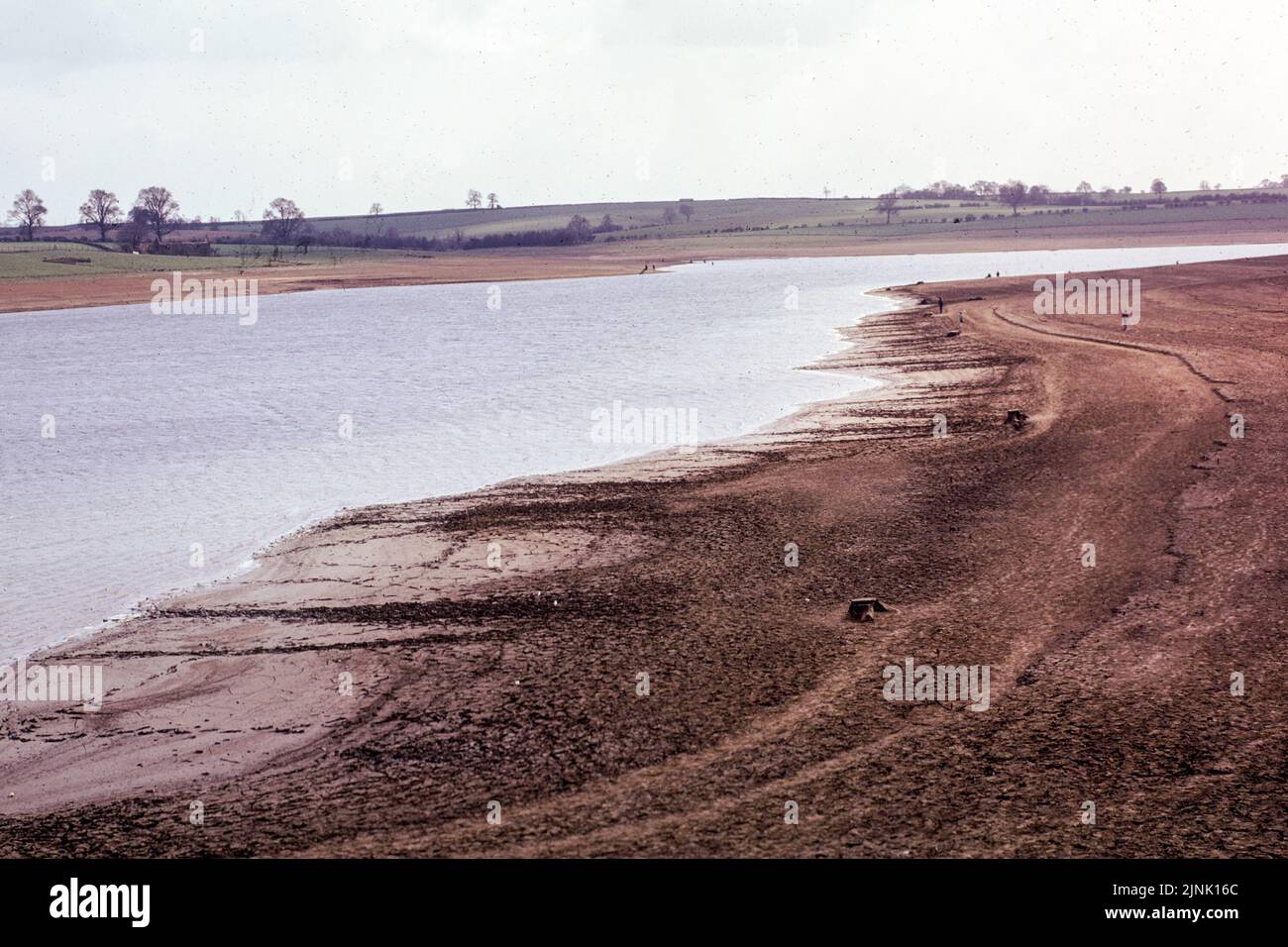 The drought of 1976 at Pitsford reservoir, Northamptonshire Stock Photo ...
