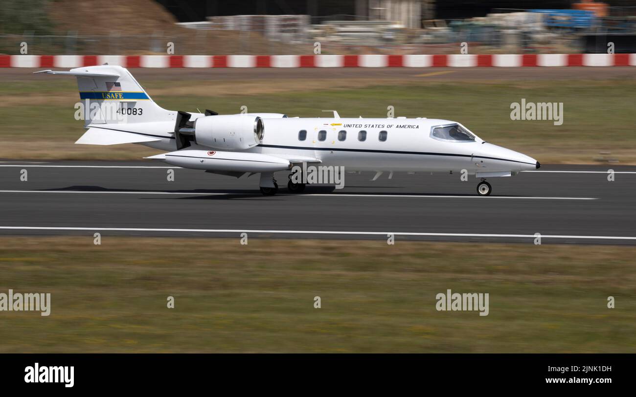 USAF Learjet C-21A at the Royal International Air Tattoo Stock Photo ...