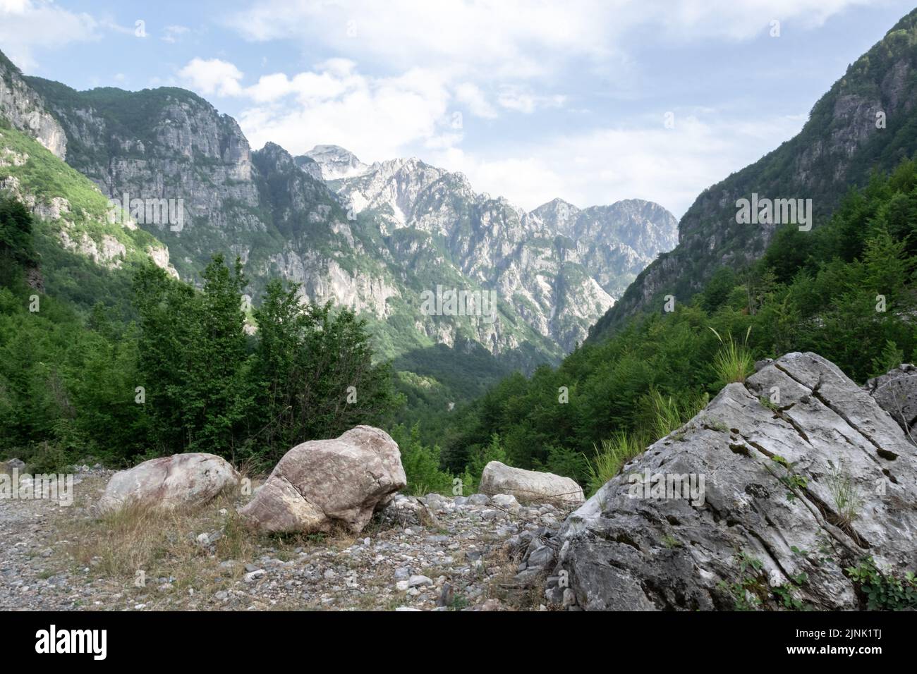 Scenic nature view of Albanian nature. Alpin environment background ...