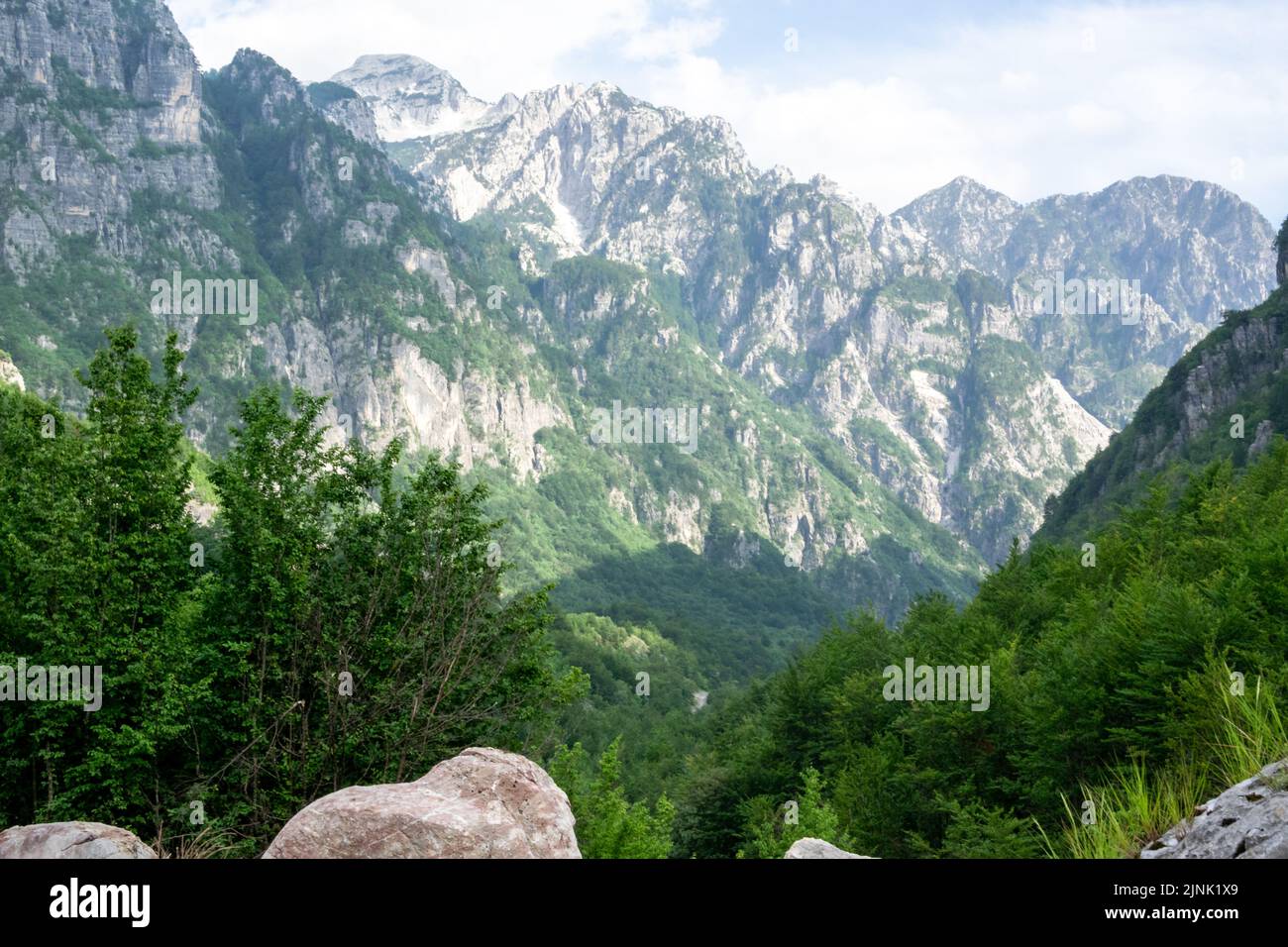 Scenic nature view of Albanian nature. Alpin environment background ...