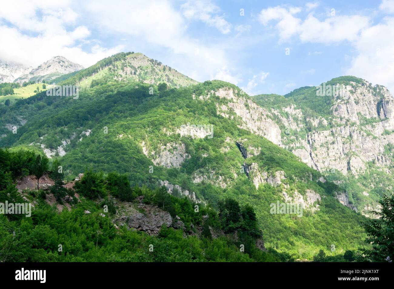 Scenic nature view of Albanian nature. Alpin environment background ...