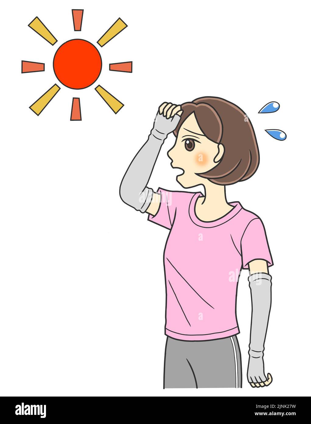 Woman suffering heat exhaustion hi-res stock photography and images - Alamy