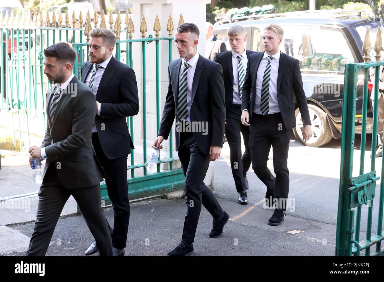 Current Celtic players attending a funeral service for former Celtic ...