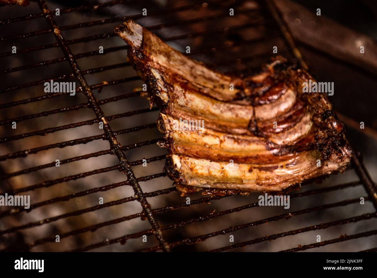 Roasted Crispy Ribs, traditional Argentinian barbecue Stock Photo - Alamy