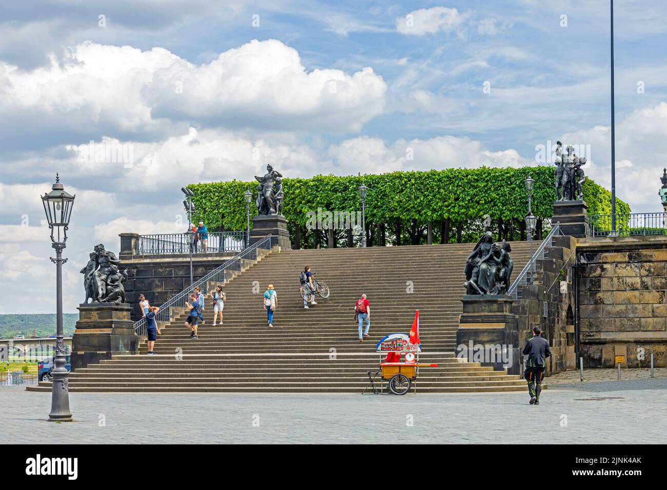 dresden, bruhl terrace, stairs, dresdens, bruhl terraces, staircase ...