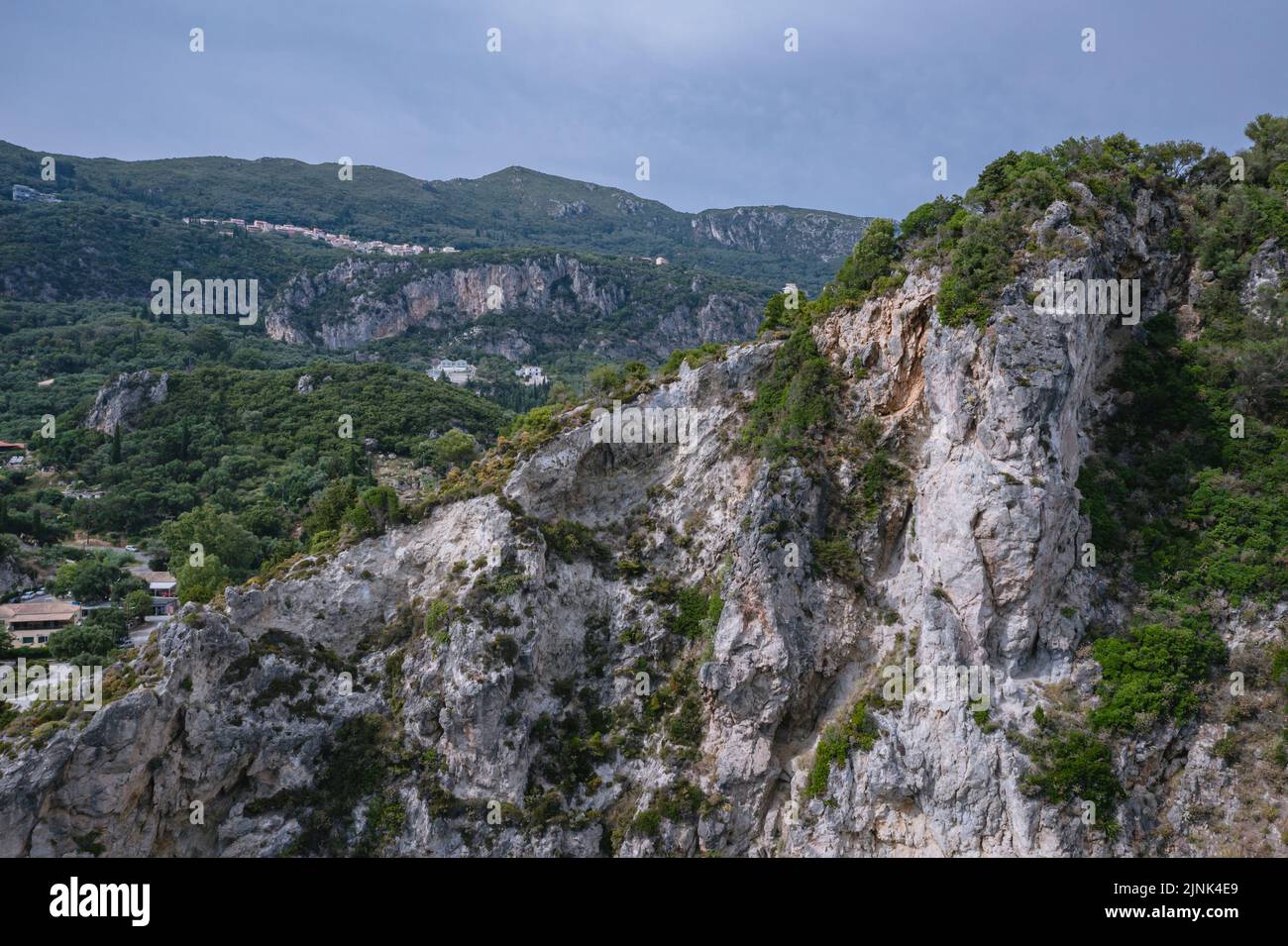 Rocks in Palaiokastritsa famous resort town on Greek Island of Corfu ...