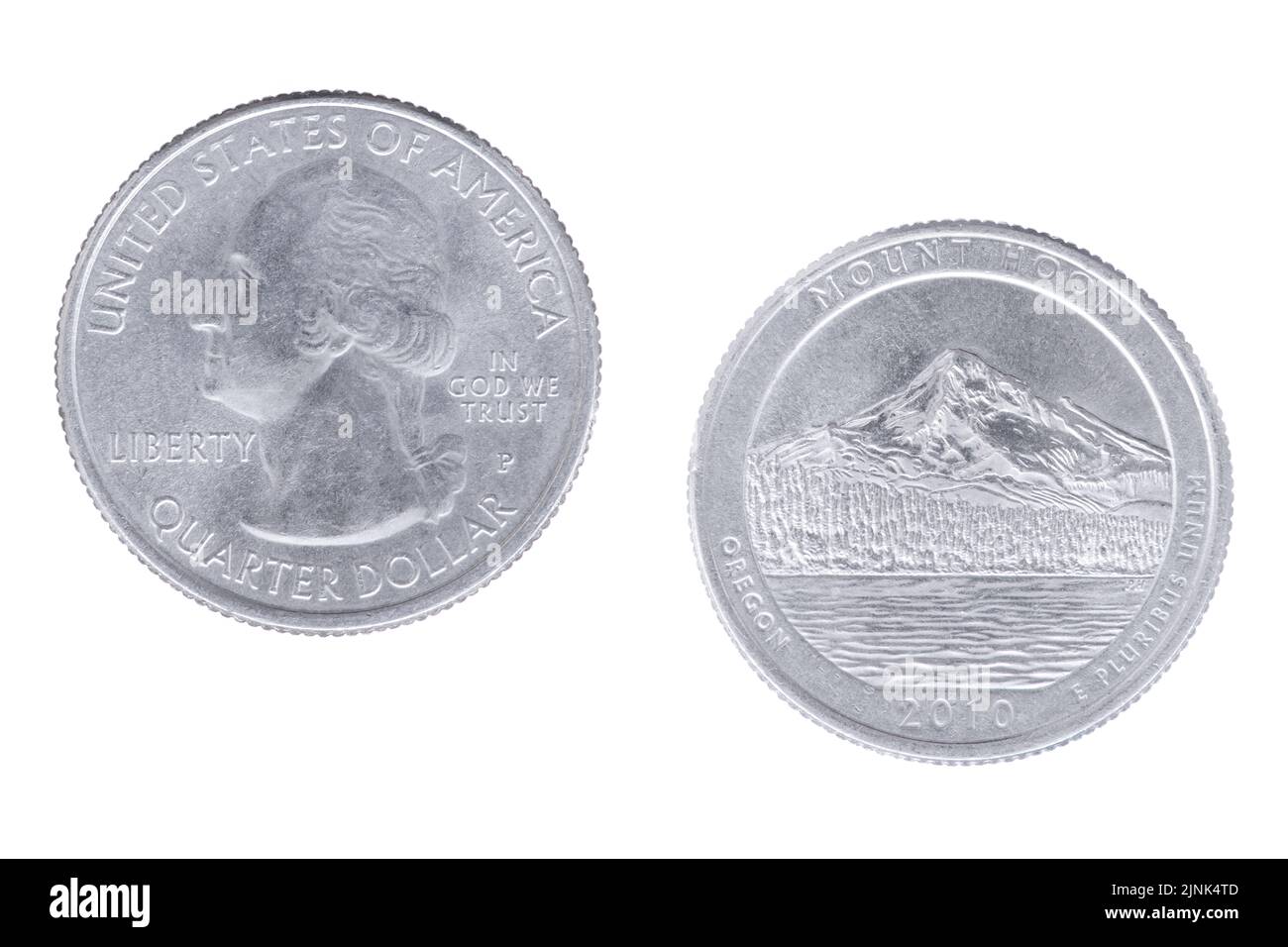 Obverse and reverse sides of the Mount Hood National Forest 2010P ...
