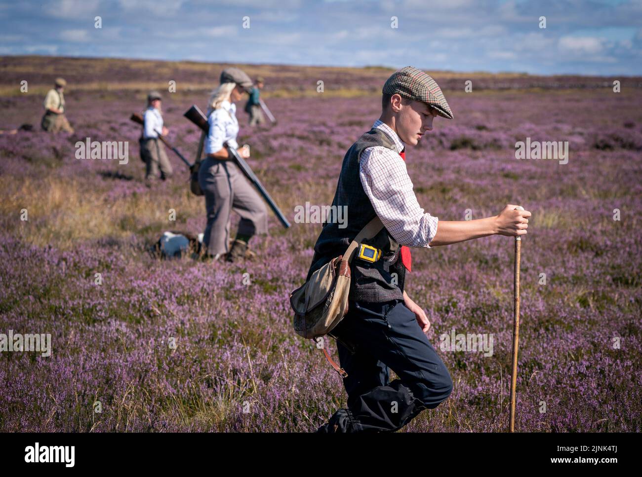 A shooting party on the moors in Dunkeld, Perthshire, as the Glorious ...