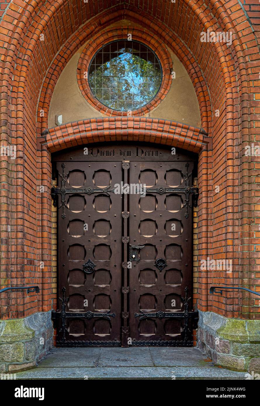 church gate, dienet dem herrn, church gates Stock Photo - Alamy