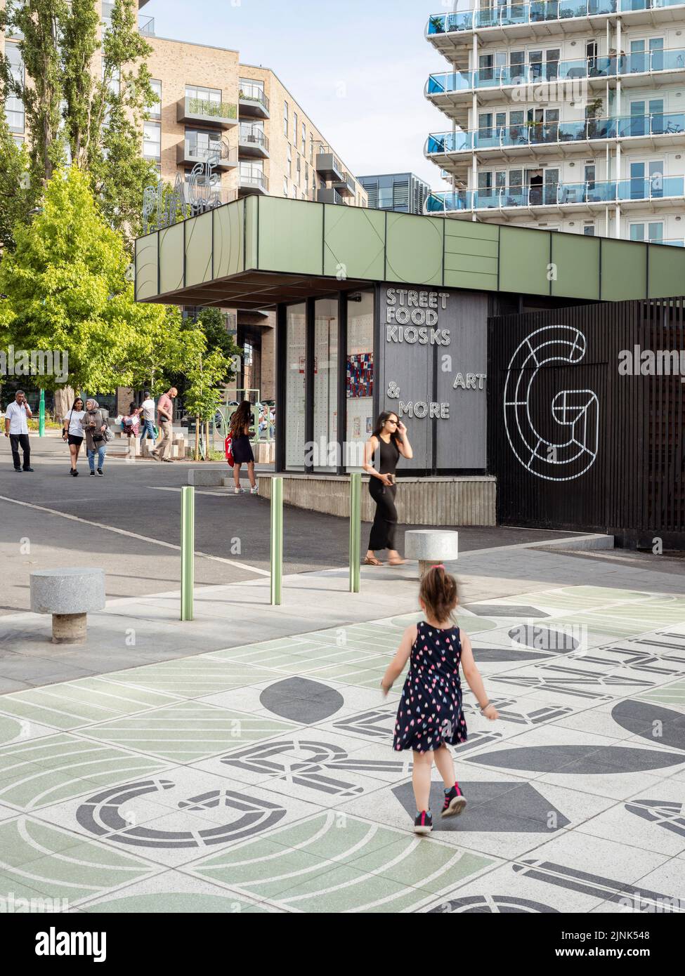 New paving graphics. Greenhill Place, Harrow, United Kingdom. Architect ...
