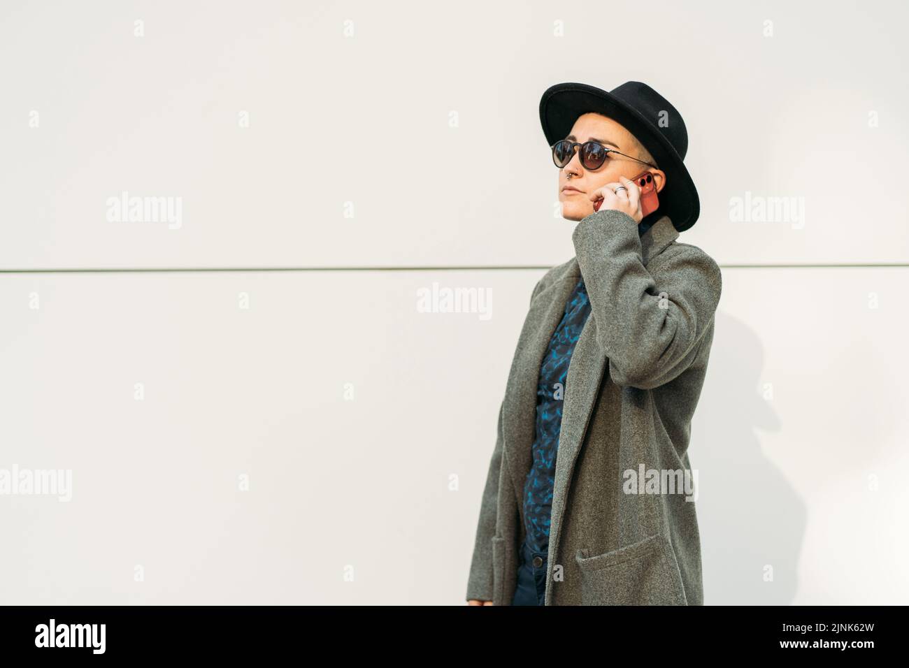 on the phone, androgynous, transgender, queer, lgbt, on the phones ...
