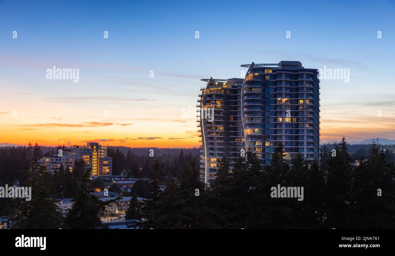 Aerial View of a New Residential Property Building. Modern ...