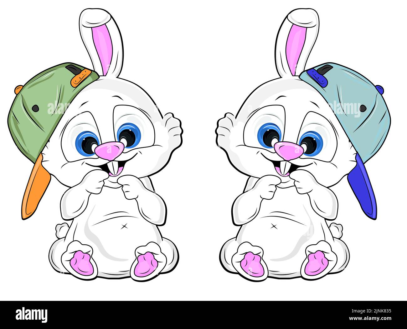 two bunny twins Stock Photo - Alamy