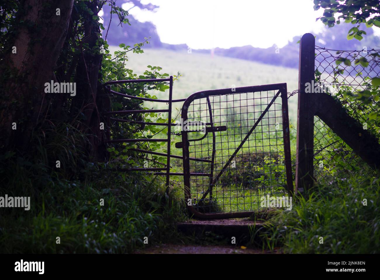 Abandoned gate in The Wicklow Mountains near Bohernabreena Reservoir ...