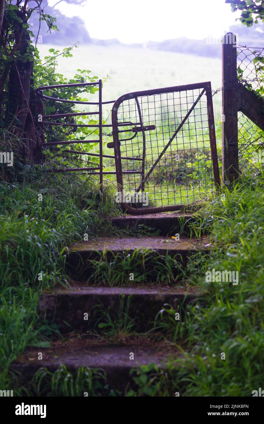 Abandoned gate in The Wicklow Mountains near Bohernabreena Reservoir ...