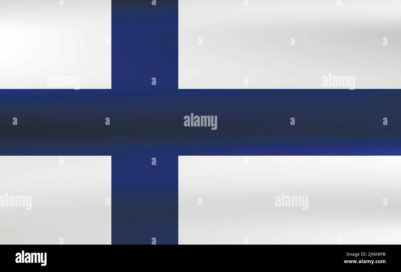 Flag of Finland. Finnish national symbol in official colors. Template ...