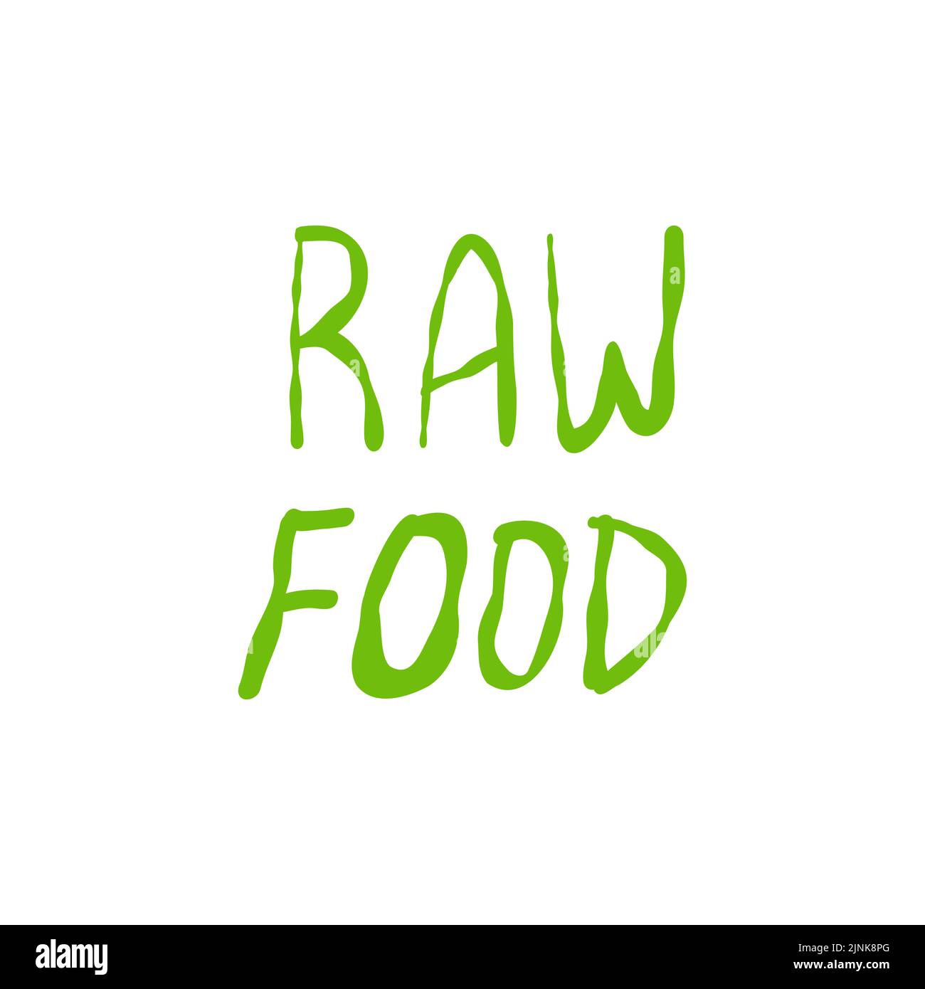 Raw food. Eco organic labels. Bio ecology vegan badge hand drawn ...