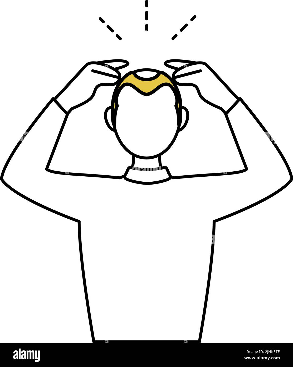 AGA man doing scalp massage Stock Vector Image & Art - Alamy