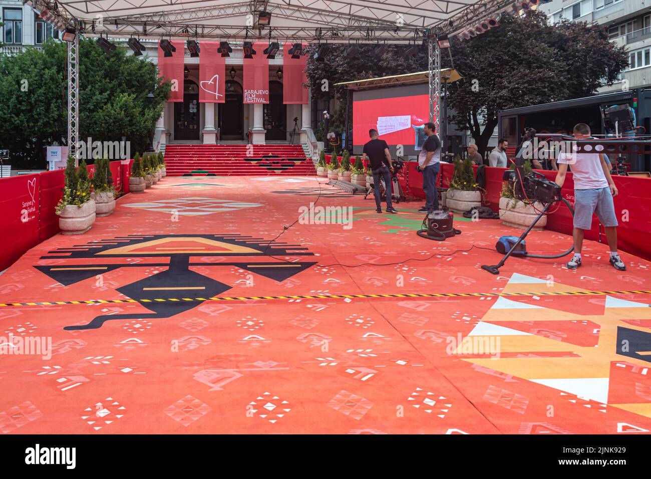 A Bosnian rug was installed for Sarajevo FIlm Festival 2022 Stock Photo ...