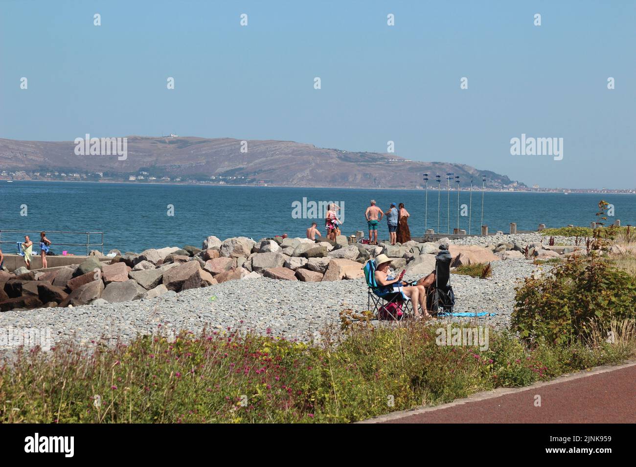 Penmeanmawr beach, Penmeanmawr ,North Wales Sunseekers head to the ...