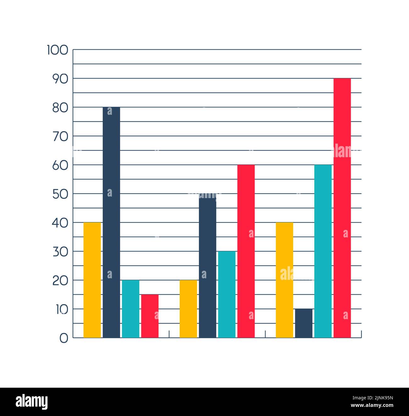 Infographic elements. Diagram progress bar. Flat vector process ...