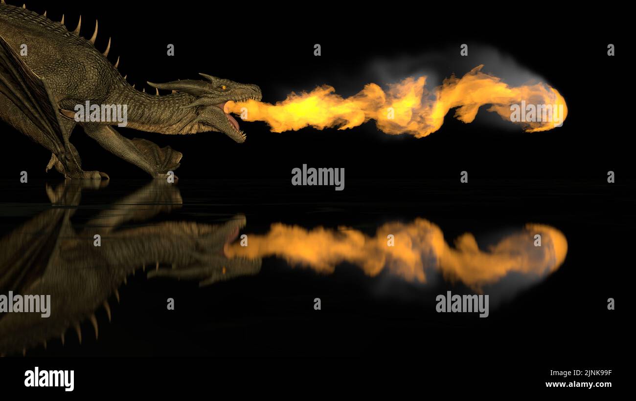 Dragon animation fire effect hi-res stock photography and images - Alamy