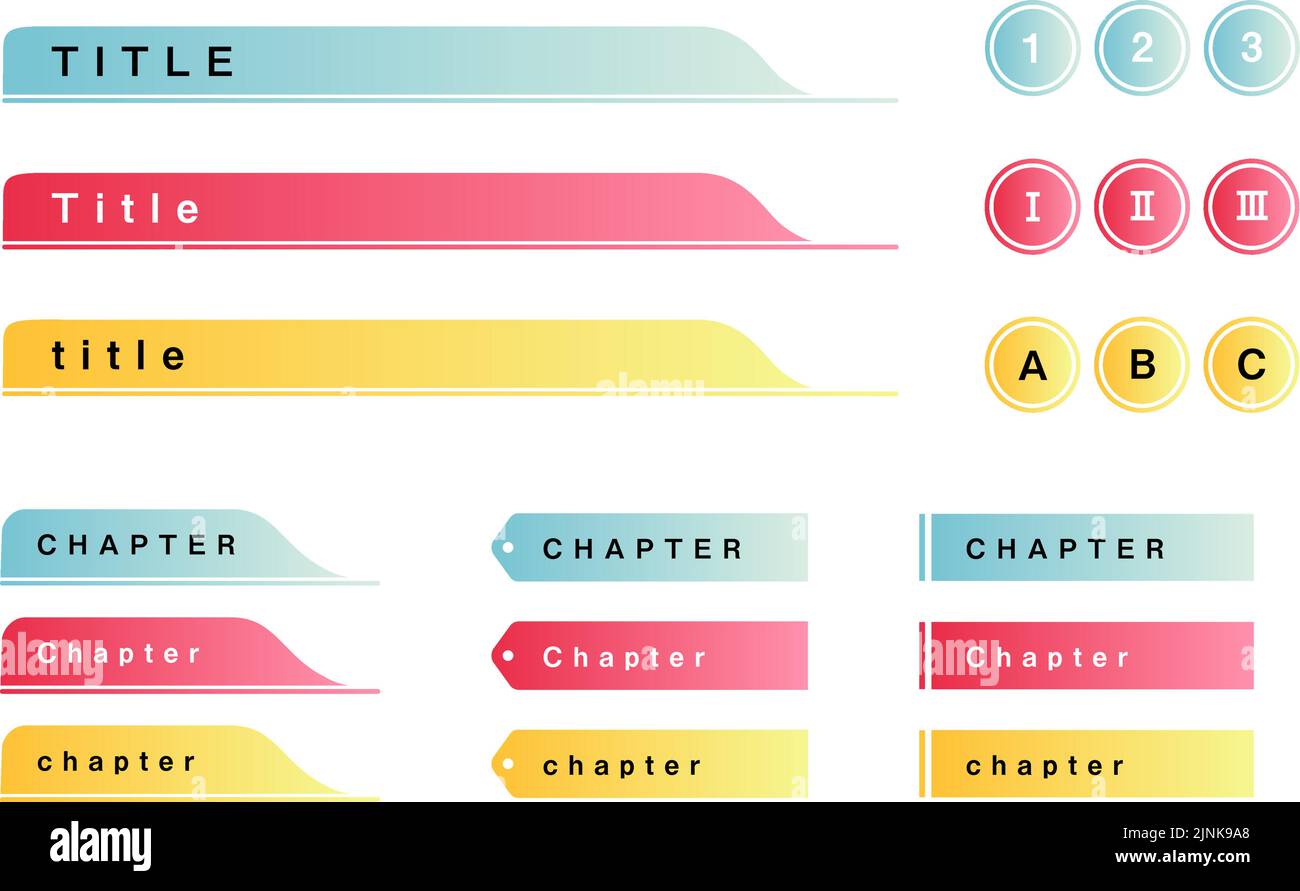 Gradient design of headings such as titles Stock Vector Image & Art - Alamy