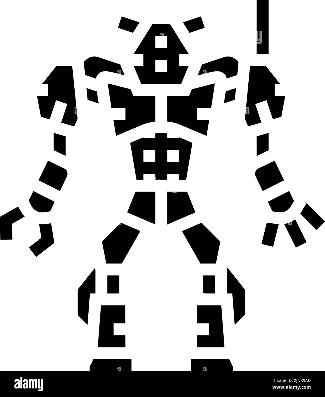 robot monster glyph icon vector illustration Stock Vector Image & Art ...