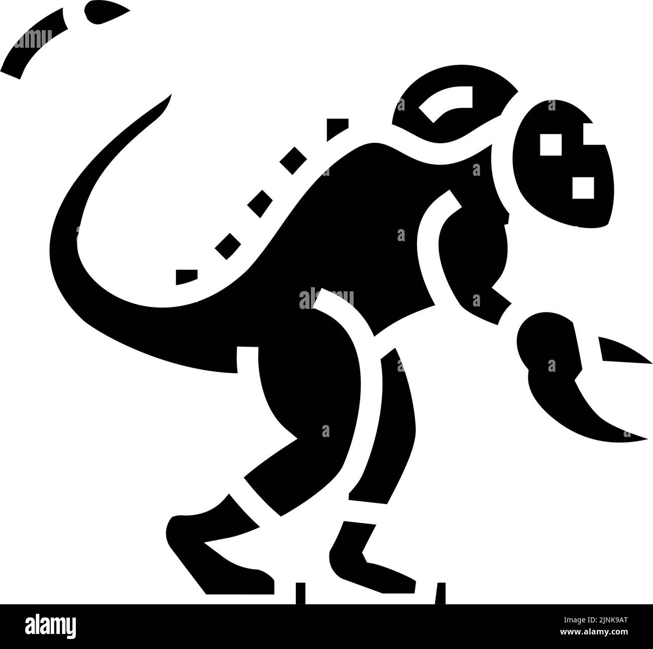 poisonous monster glyph icon vector illustration Stock Vector Image ...