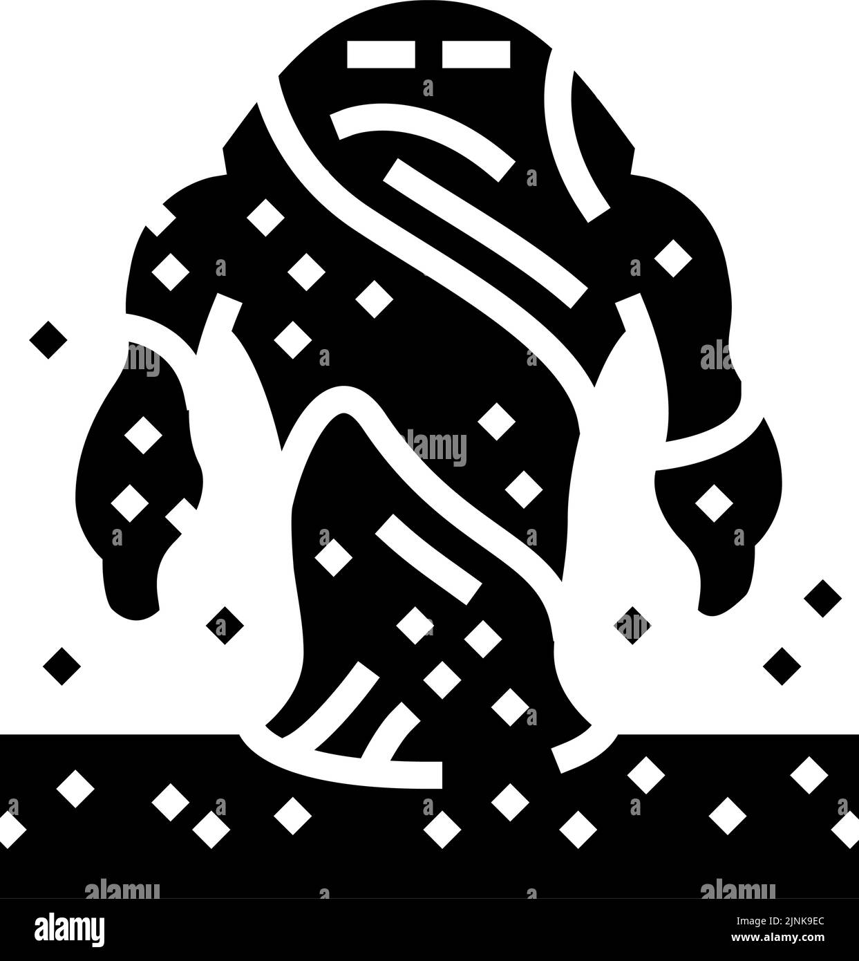 sand monster glyph icon vector illustration Stock Vector Image & Art ...