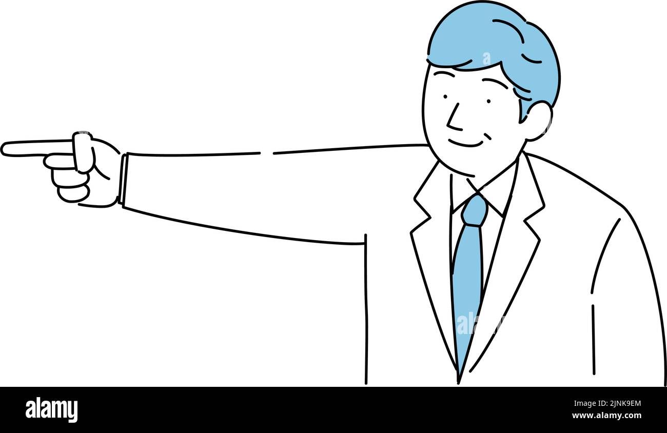 A male doctor pointing forward with a smile Stock Vector Image & Art ...