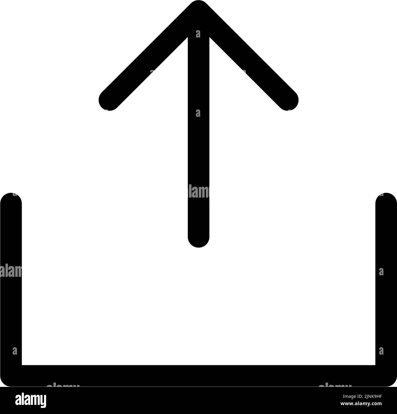 Simple upload icon, white background Stock Vector Image & Art - Alamy