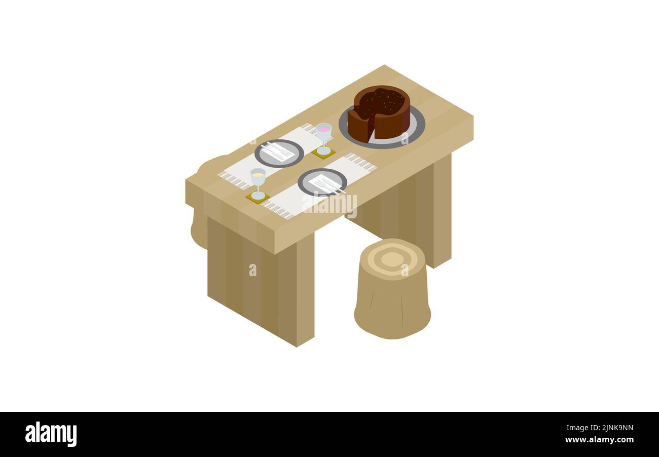 Cake icon isometric vector Cut Out Stock Images & Pictures - Alamy